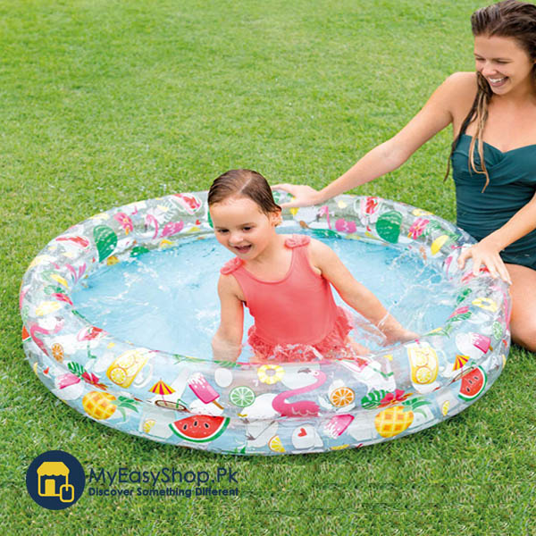 Buy INTEX Stars Kiddie 2 Ring Circles Swimming Pool (4 Feet x 10 Inch ...