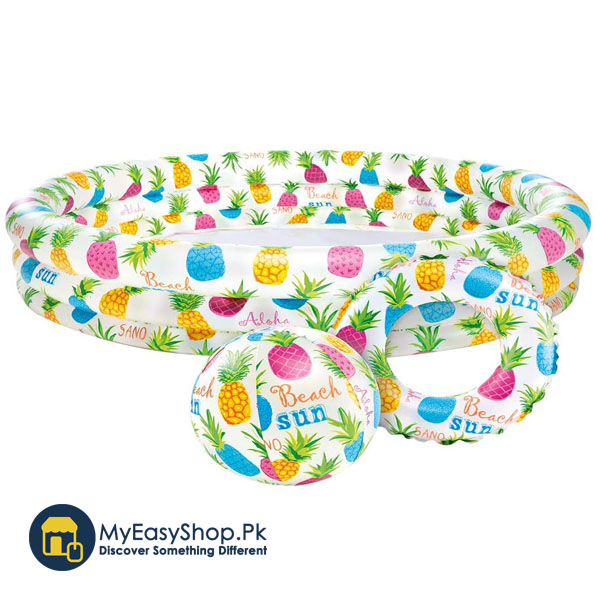 Buy Intex Inflatable Pool With Ball and Tube (4.3 Feet x 11 Inch) Age 2 ...