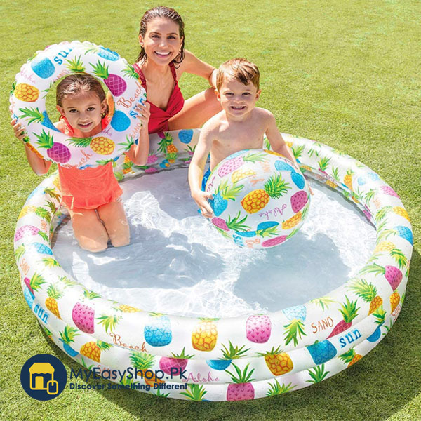 Buy Intex Inflatable Pool With Ball and Tube (4.3 Feet x 11 Inch) Age 2 ...